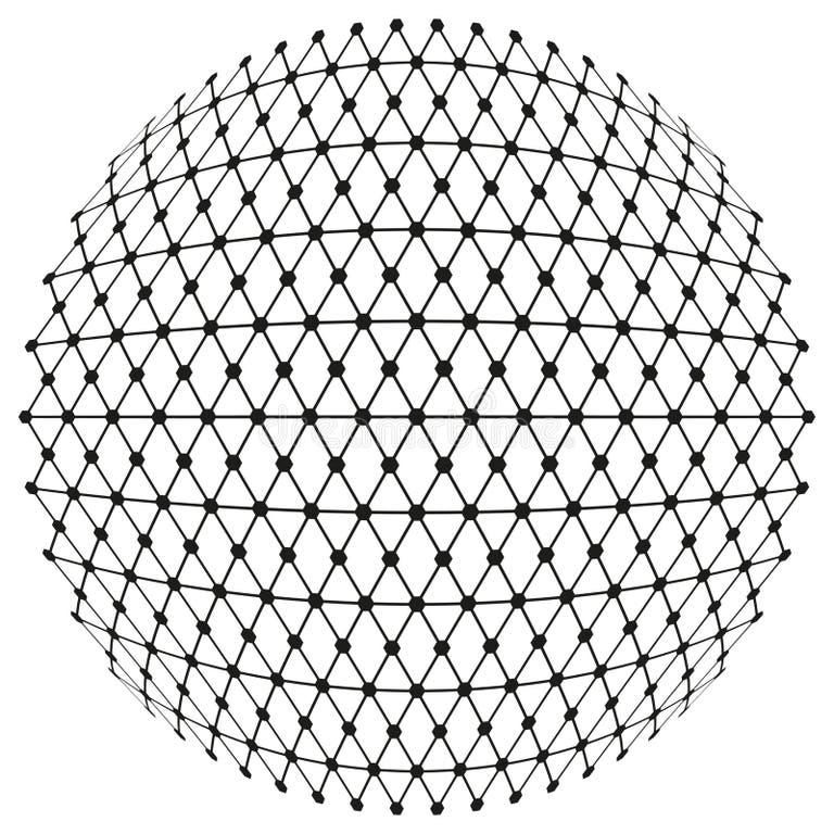 Circular Net Design. Mesh Vector Pattern. Geometric Web Shape ...