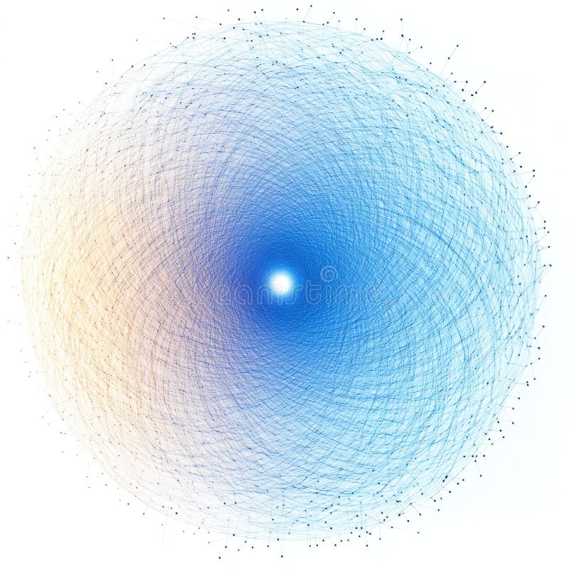 Gradient Neural Network Visualization on White Background Stock ...