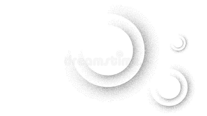 Circular Noise Grain Background with Round Elements. Minimal Abstract ...