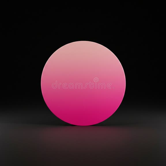 A Circular Object with a Gradient from Light Pink at the Top To Bright ...