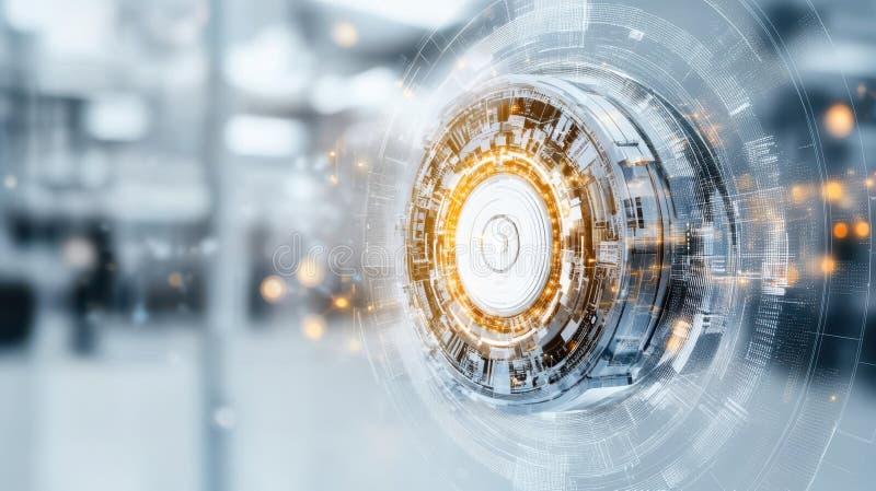 A Circular Object Illuminated by Numerous Lights, Creating a Vibrant ...