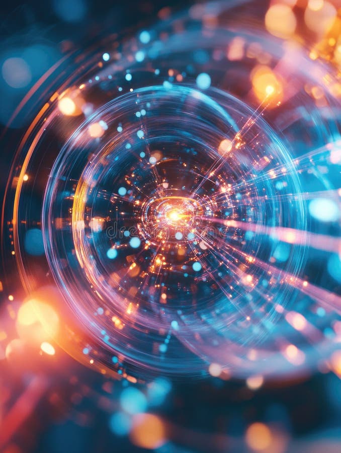 Circular Object with Lights Stock Image - Image of glow, spotlight ...