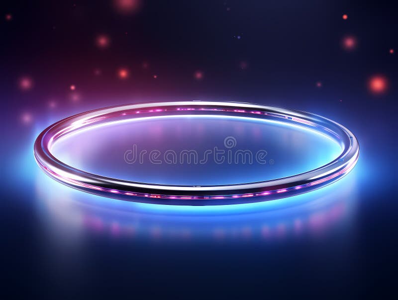 A Circular Object with Lights Stock Photo - Image of glowing, shape ...