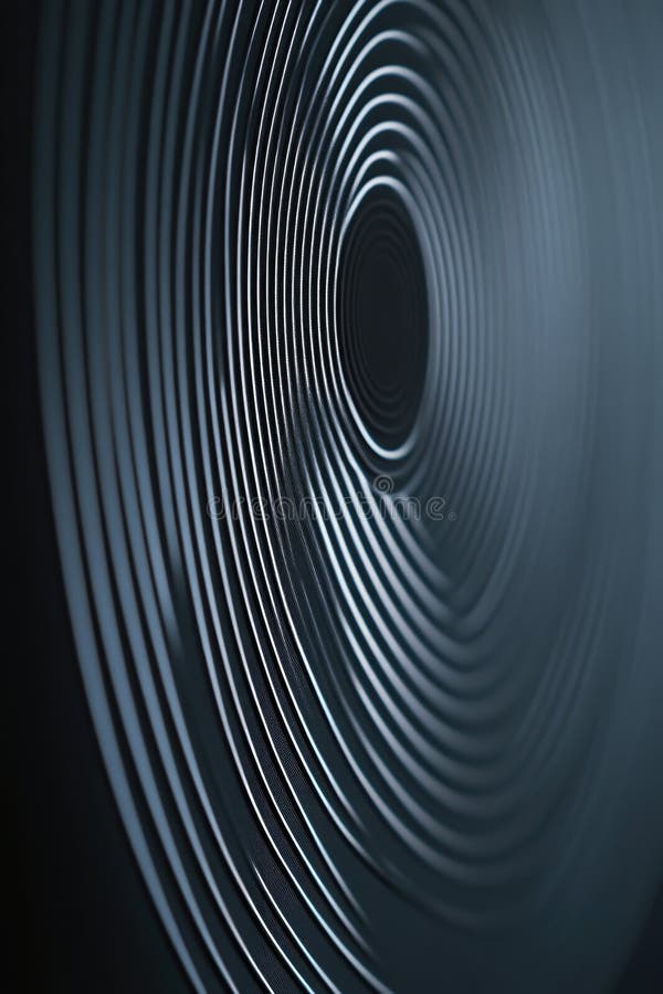 A Circular Object Photographed in Black and White Stock Image - Image ...