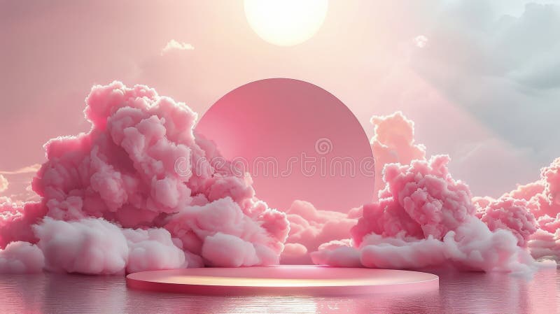 Circular Object Surrounded by Clouds in the Sky Stock Photo - Image of ...