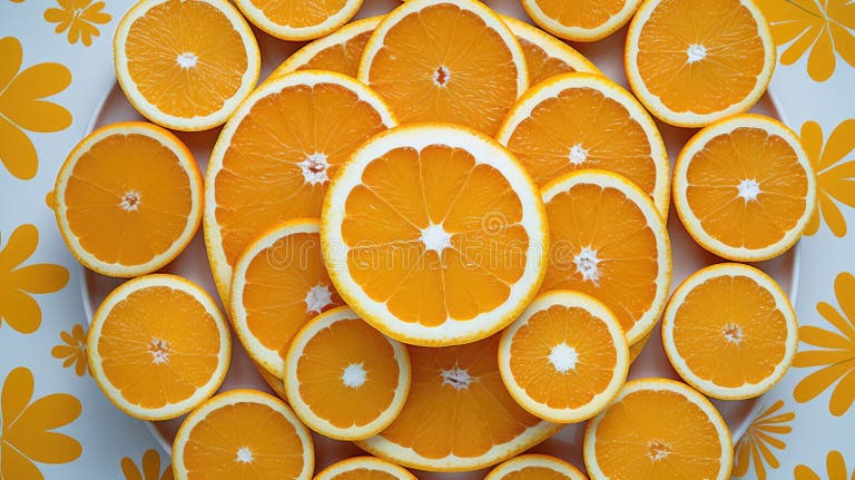 Circular oranges pattern stock illustration. Illustration of pattern ...