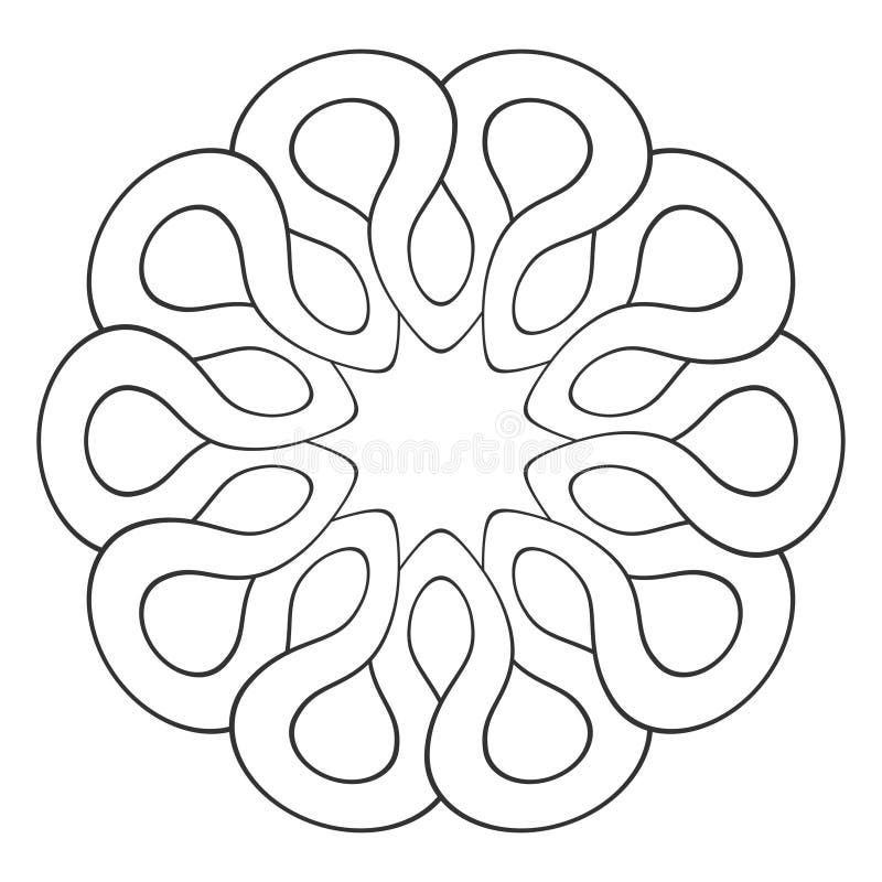 Circular Ornament. Abstract Round Symmetrical Pattern. Round Pattern ...