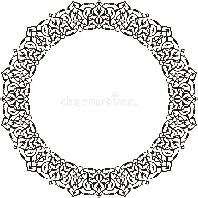 Circular Ornament Design Pattern, Eastern Style, Arabic Ornament ...