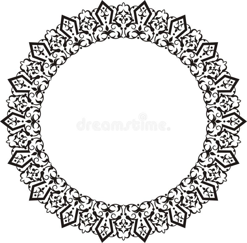 Circular Ornament Design Pattern, Circular Frame Borders Stock Vector ...