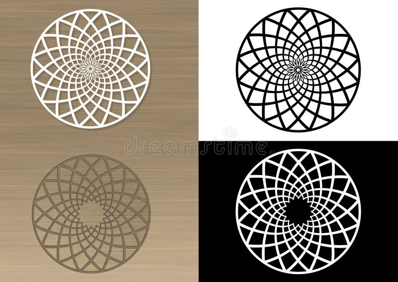 Circular Ornament for Napkin or Stencil Stock Vector - Illustration of ...