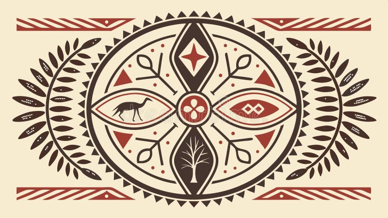 Circular Ornamental Pattern Animal Figures Vector Design Generative AI ...