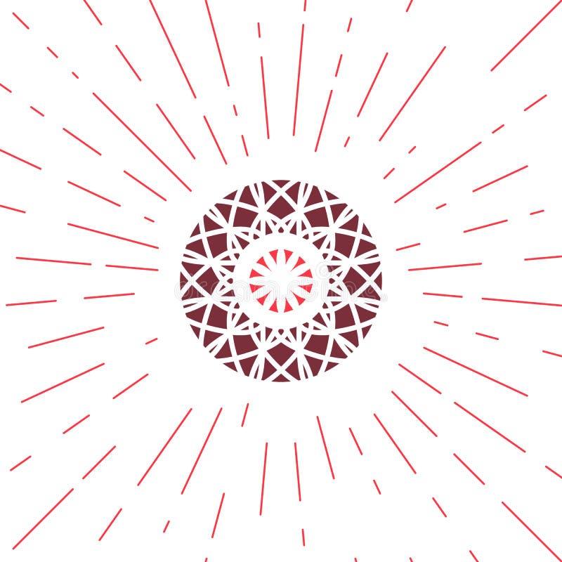 Vector Geometric Sun Emblem Stock Vector - Illustration of floral ...