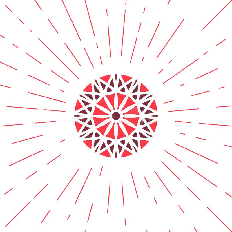 Vector Geometric Sun Emblem Stock Vector - Illustration of muslim ...