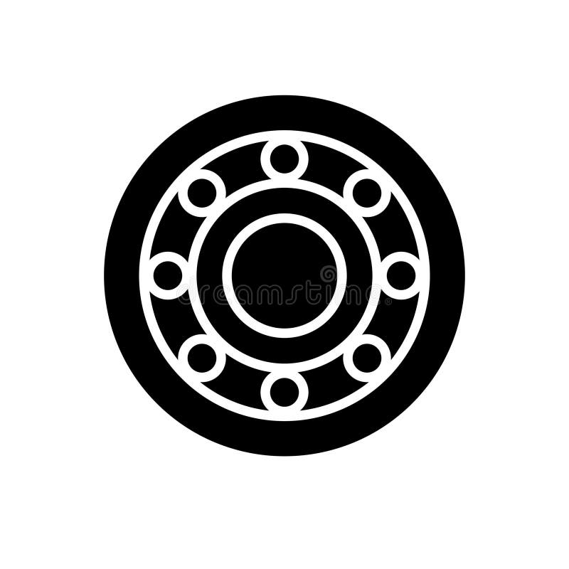 Circular Outline of a Bearing with Dot Pattern and Inner Circle Design ...