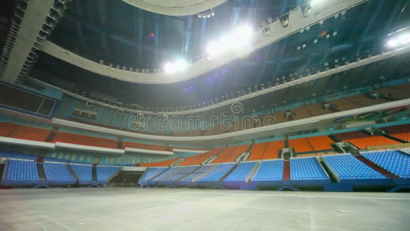 Circular Panorama of Huge Empty Hall of Sports Stock Footage - Video of ...