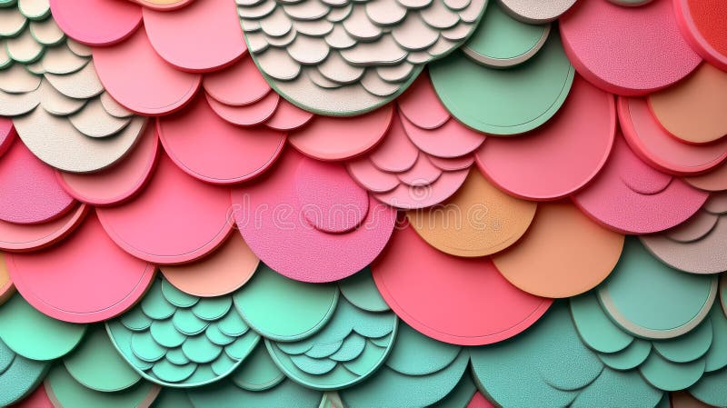 Circular Paper Elements with Soft Pastel Colors are Compiled Together ...