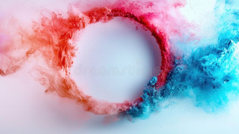 Circular Particles Spread Out, Forming a Dynamic Background, Frame on a ...