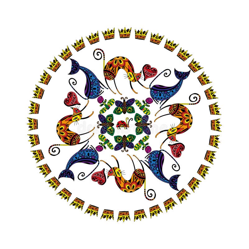 Circular Pattern for Your Design. Stock Vector - Illustration of brush ...