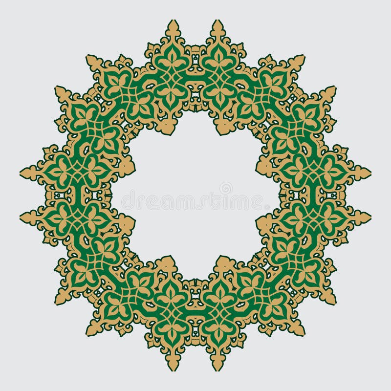 Circular Pattern in Arabic Style Stock Vector - Illustration of mosque ...