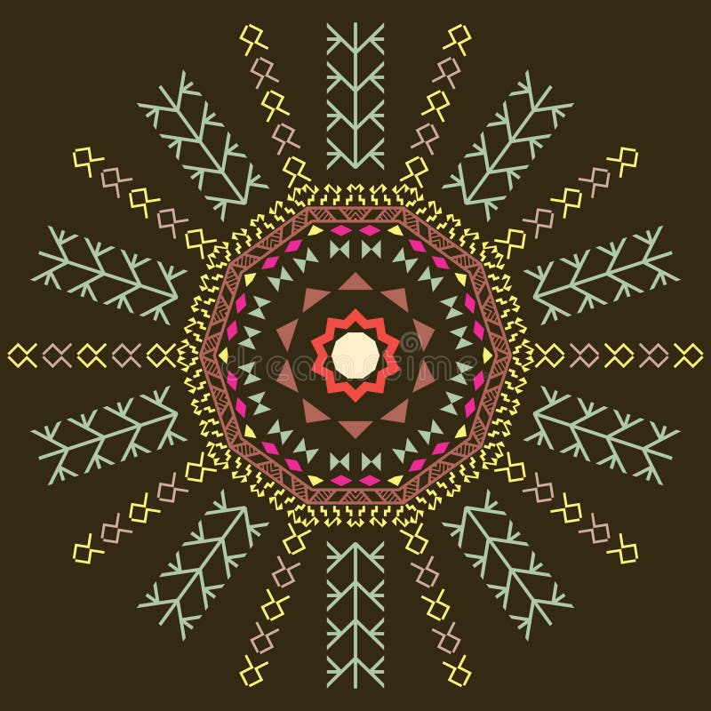 A circular pattern stock illustration. Illustration of pink - 63477884