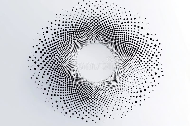 A Circular Pattern of Black Dots Radiates Outward from a Central White ...