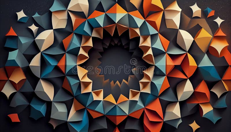 A Circular Pattern with a Variety of Different Shapes, that Interlock ...