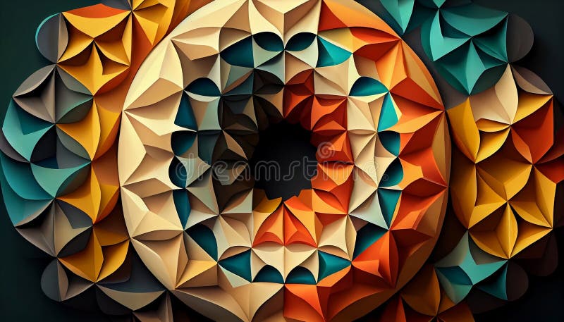 A Circular Pattern with a Variety of Different Shapes, that Interlock ...