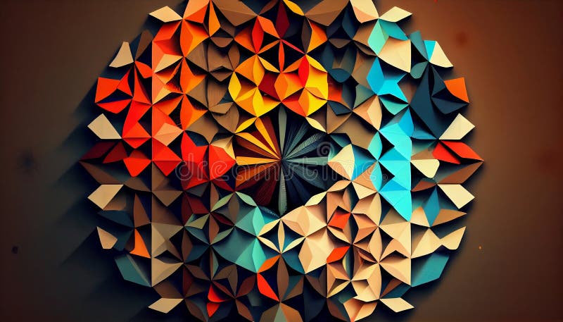A Circular Pattern with a Variety of Different Shapes, that Interlock ...