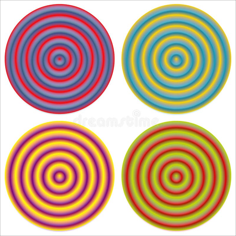 Circular Pattern with Concentric Circles. Faded Overlapping Circle ...