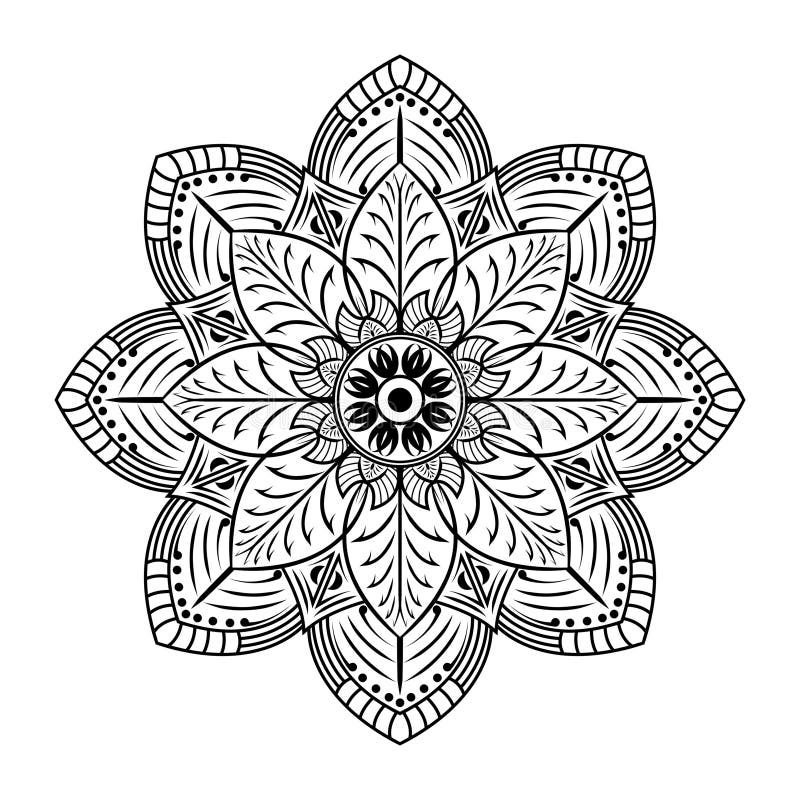 Circular Pattern Flower in the Form of a Mandala Stock Illustration ...