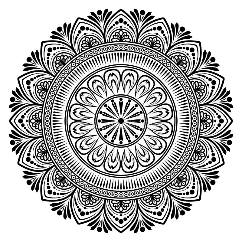 Circular Pattern in the Form of a Mandala Stock Illustration ...