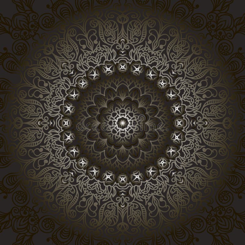 Black circular pattern stock vector. Illustration of copy - 25388442