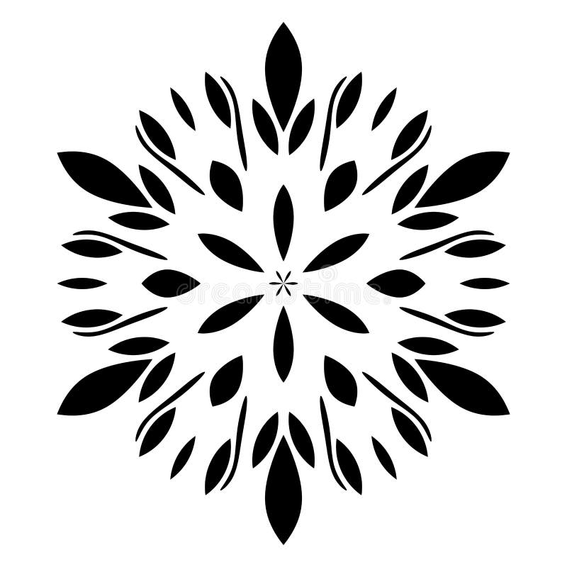 Circular Pattern. Geometric Icon. Seven Pointed Star on White ...