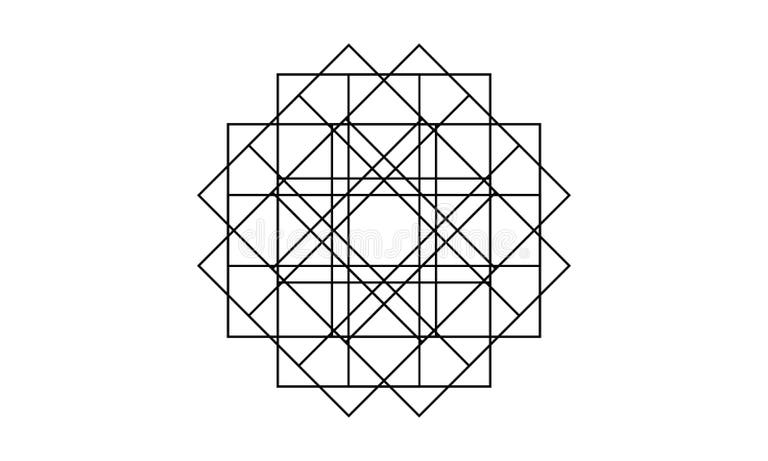 The Circular Pattern, Geometric Mandala. Intersecting Straight Line ...