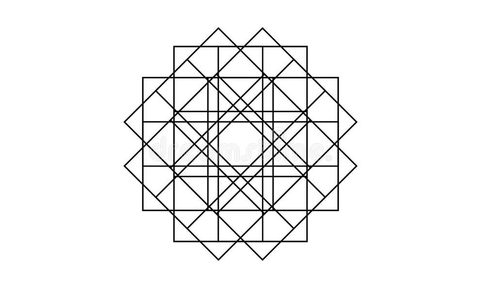 The Circular Pattern, Geometric Mandala. Intersecting Straight Line ...