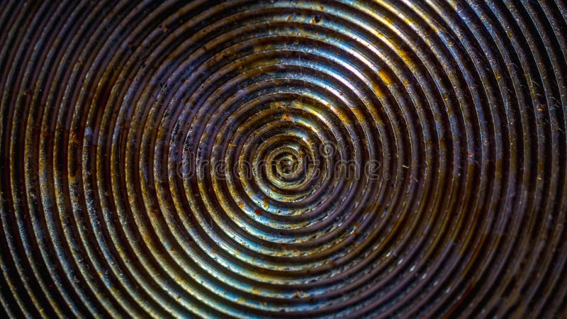 Circular Pattern of Greasy Bottom of Frying Pan Stock Photo - Image of ...