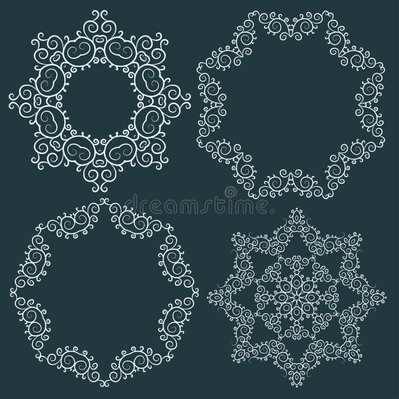 A Circular Pattern of Hand Drawn Swirls Stock Vector - Illustration of ...