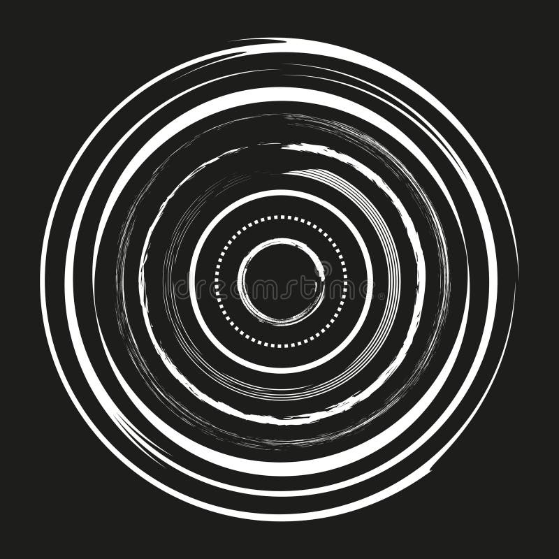 Circular Pattern Icon Abstract Concentric Rings Dynamic Wave Structure Vector Motion Stock
