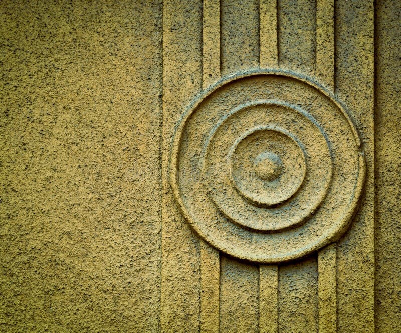 Circular Pattern on Plaster Stock Image - Image of aged, texture: 42088463