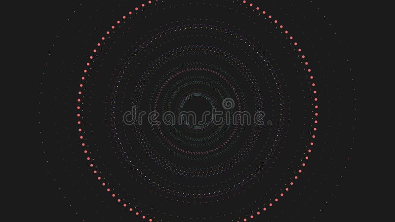 Red Dots Form a Mesmerizing Circular Pattern on Black Stock Footage ...