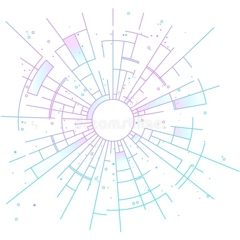 Circular Pattern Representing Technology or Data Connections for ...