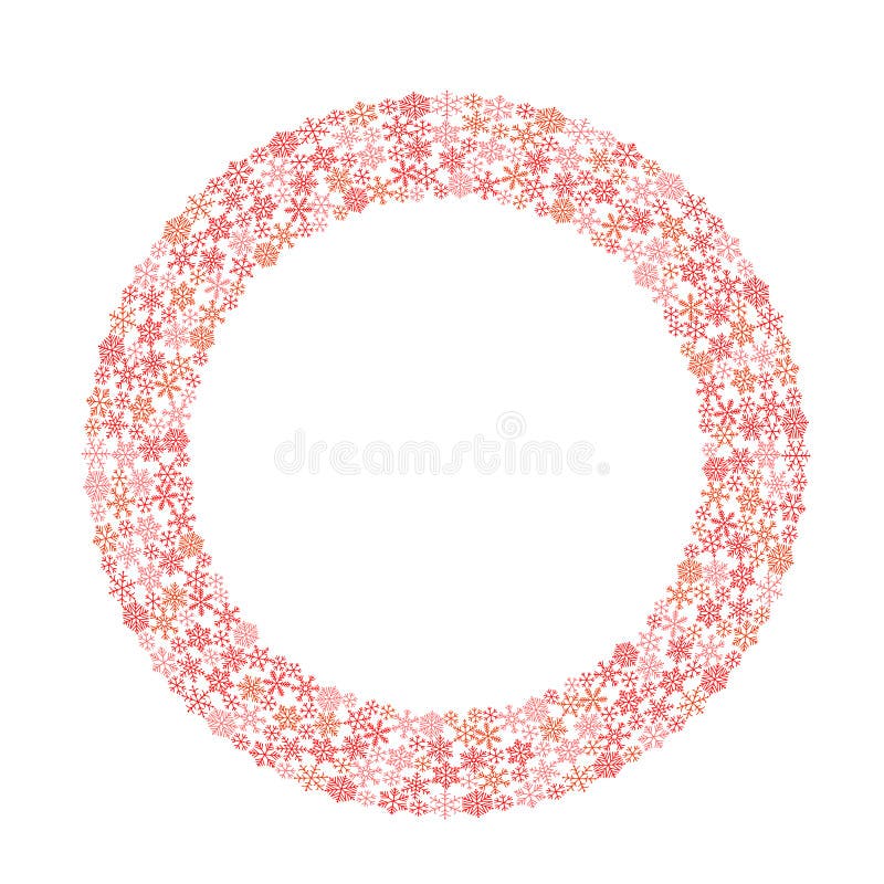 Circular Pattern of Snowflakes. Vector Illustration Stock Illustration ...
