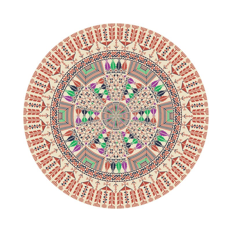 Traditional Palestinian Embroidery Pattern 5 Stock Vector ...