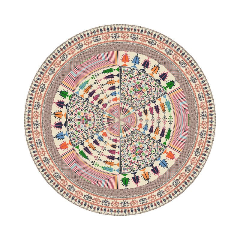 Traditional Palestinian Embroidery Pattern 5 Stock Vector ...