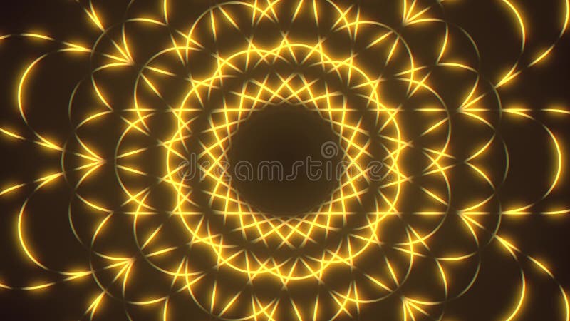 Dynamic Yellow Lines Spin in Circular Pattern Stock Footage - Video of ...