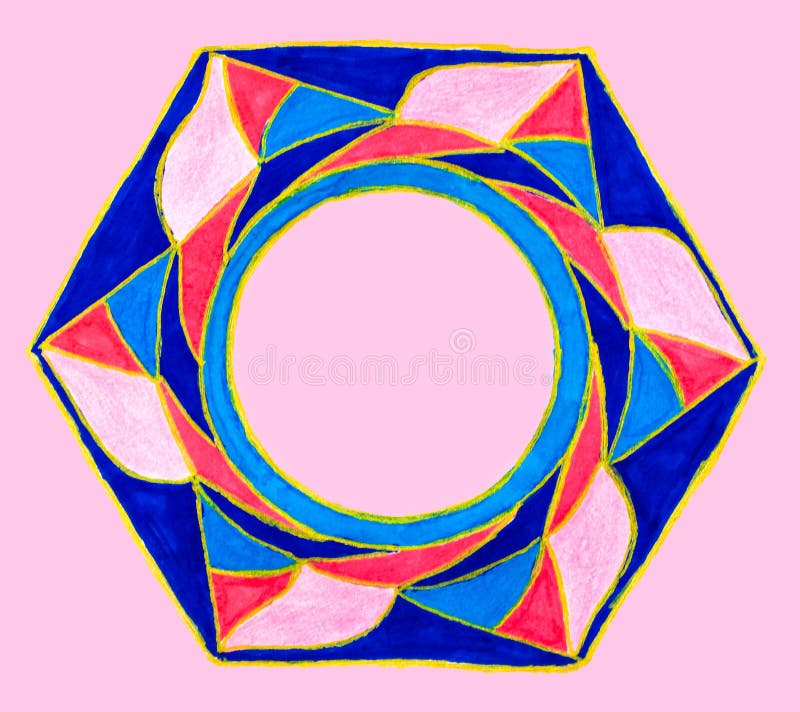 Circular Patterned Drawing. Stock Image - Image of circles, color: 89663743