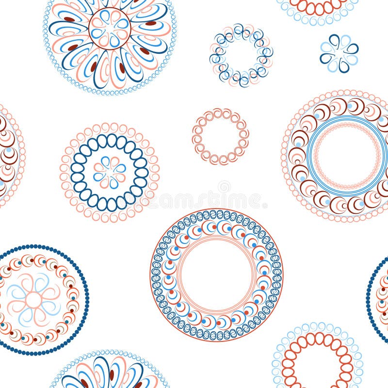 Circular Patterns. Bright Seamless Rattern. Design of Fabric, Wallpaper ...