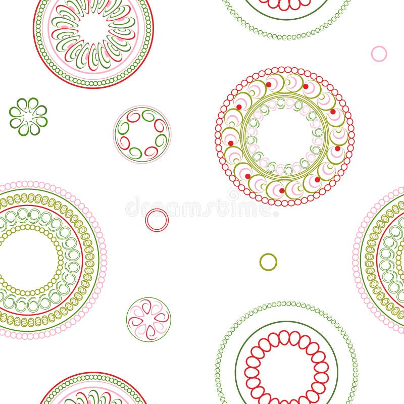 Circular Patterns. Bright Seamless Rattern. Design of Fabric, Wallpaper ...