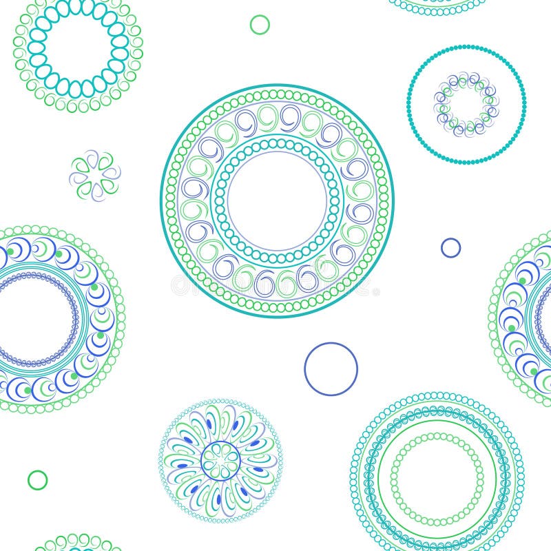 Circular Patterns. Bright Seamless Rattern. Design of Fabric, Wallpaper ...