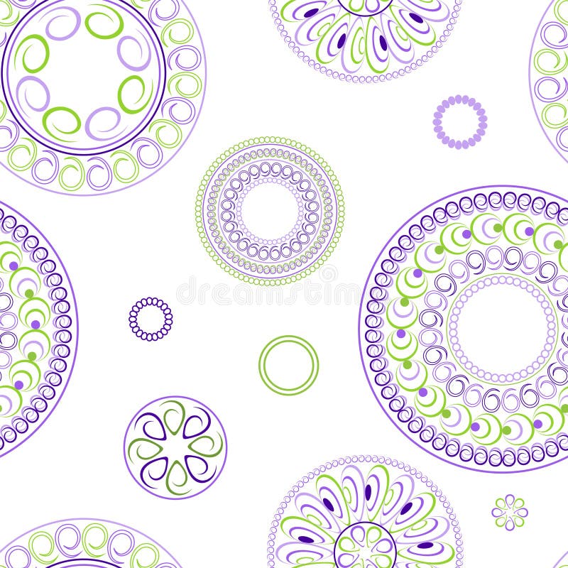Circular Patterns. Bright Seamless Rattern. Design of Fabric, Wallpaper ...